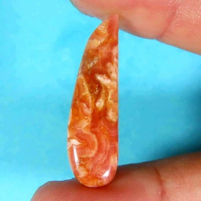 17.10Cts. 100%Natural Unique Red Rhodochrosite Fancy Cab 9x30x5mm Top ...