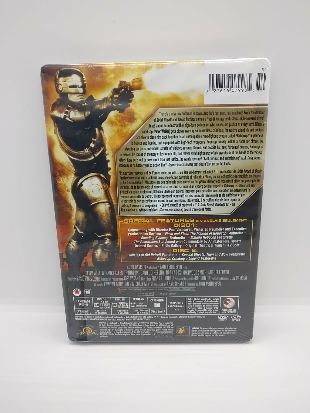 Robocop (DVD, 2007, 2-Disc Set, Canadian 20th Anniversary Steelbook ...