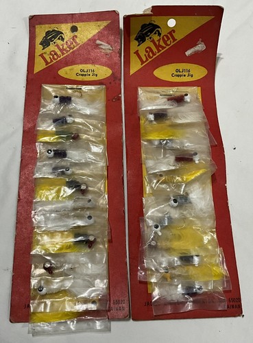 Vtg Laker 1/16 Oz Jig A Lo Crappie Fishing Jigs Lot Of 24 | eBay