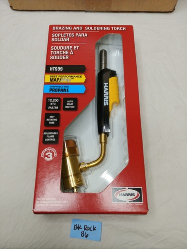 Harris HTS99 Single Auto-Ignite Swivel Air Fuel Hand Torch, MAP-Pro gas ...