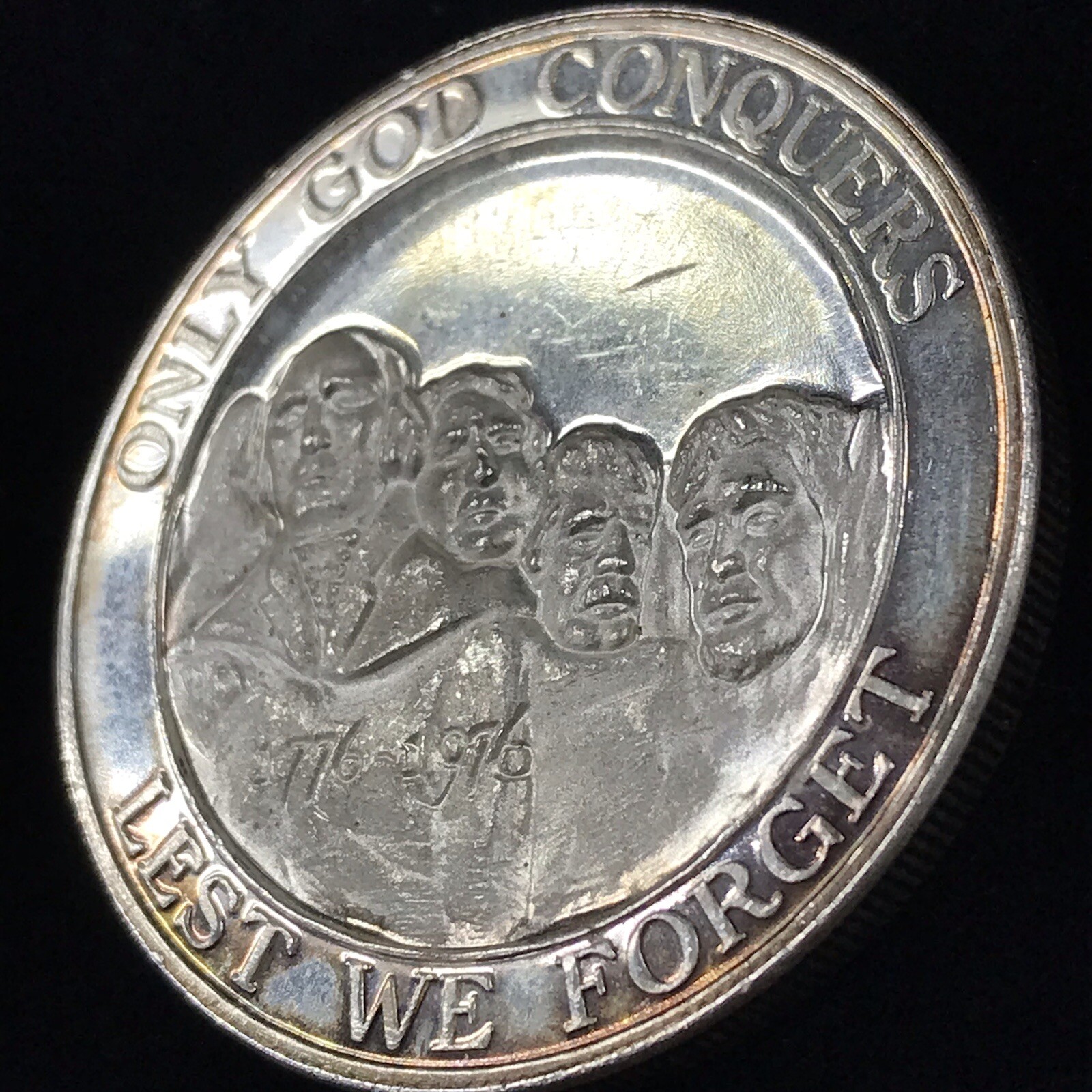1 oz Silver Round - "Only God Conquers Lest Not Forget" Trade Unit .999 ...