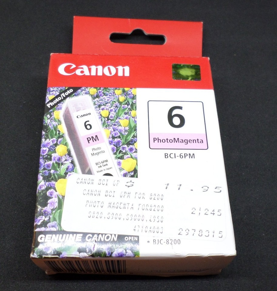 4 Ink Cartridges Canon BCI-6BK Genuine Canon Black & BCI-6M & BCI-6PM ...