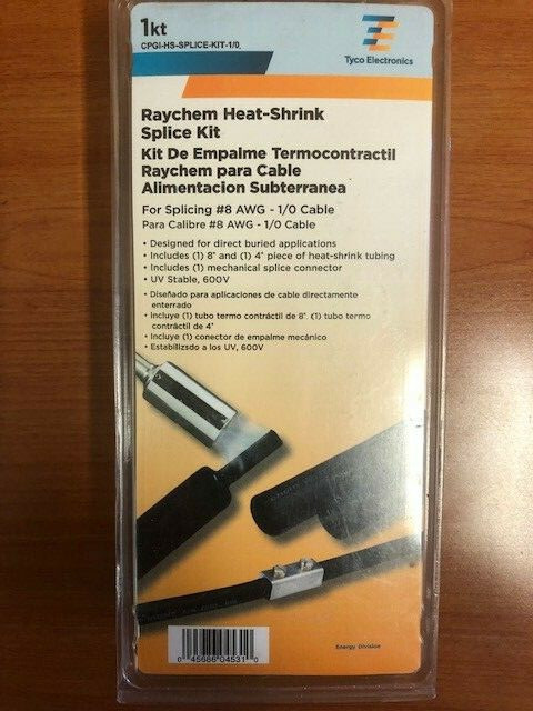 Tyco Electronics Raychem Heat-Shrink Splice Kit CPGI-HS-SPLICE-KIT-1/0 ...