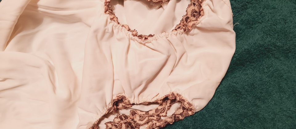 CROSS COURT VINTAGE PANTY sz 6 OFF WHITE RHUMBA PANT NY GUSSET- BAD ...