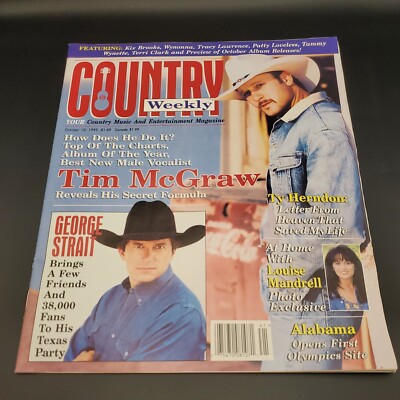 Vintage Country Music Weekly Magazine October 10th 1995 Tim McGraw ...