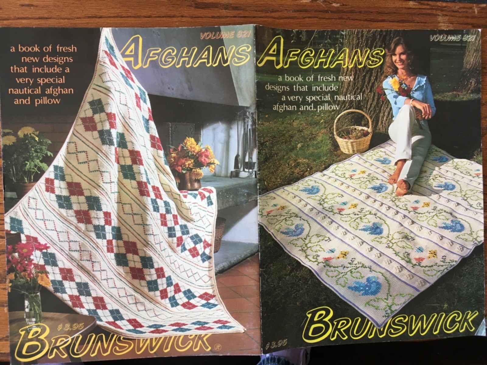 Asst Vintage BRUNSWICK Knit Crochet Patterns Leaflets 1980s YOU CHOOSE ...