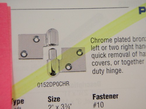 HINGE PAIR PULL APART 0152DP0CHR PERKO RIGHT HINGES MARINE BOAT ...