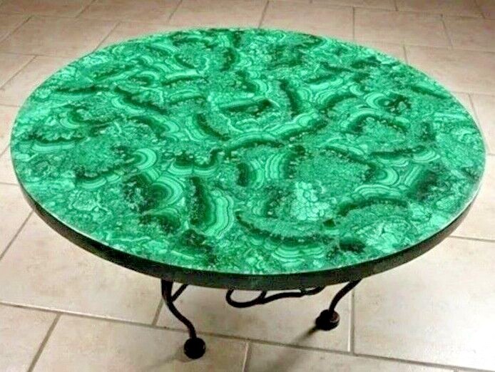 Malachite Marble Coffee Table Top, Handmade Table Top, Unique Tbale Top ...