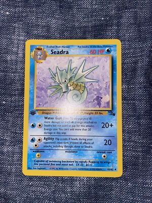 Pokémon TCG Seadra Fossil 42/62 Regular 1st Edition Uncommon | eBay