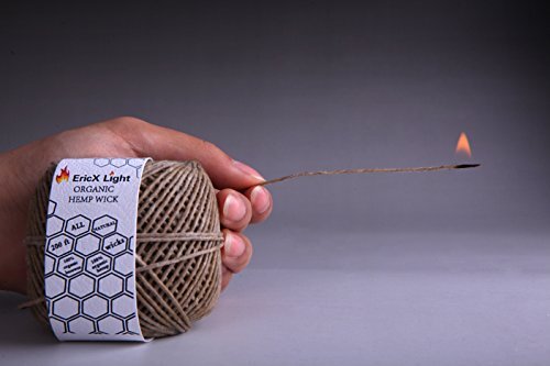 100% Organic Hemp Wick Natural Lighter Spool All Natural Beeswax ...