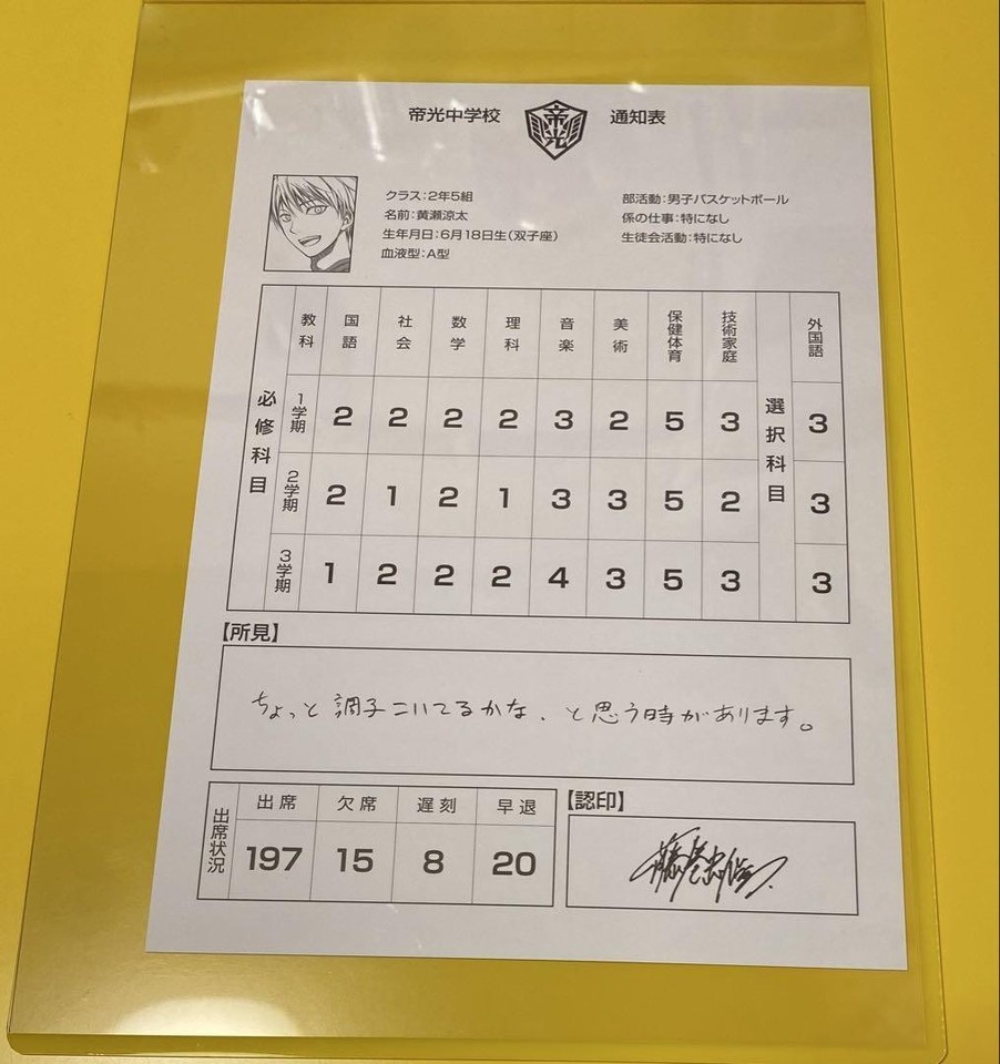 Kuroko'S Basketball Kise Ryota Teiko Junior High School Notification ...