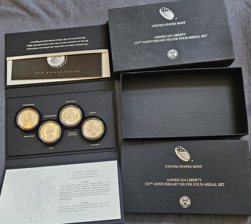 American Liberty 225th Anniversary Silver Four-Medal Set- Box & COA | eBay