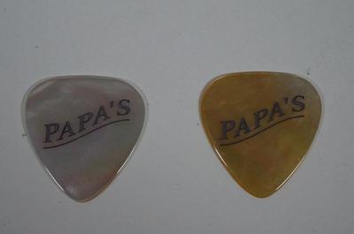Papas White/Gold Pearl Guitar Picks .90mm Thin - Single Pick | eBay