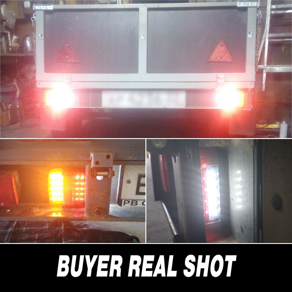 2x Rear Led Submersible Trailer Tail Lights Kit Boat Marker Truck ...