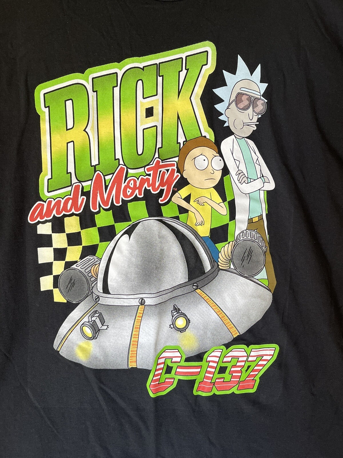 NWT Rick and Morty UFO C-137 T-Shirt Mens Size 4X Color Black | eBay