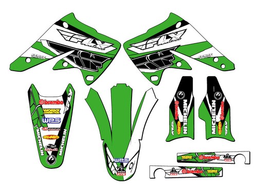 2004-2005 KX 250 F 13 FLY Green Senge Graphics Kit Compatible with ...