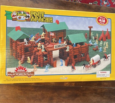 Timberlogs Deluxe 418 Piece Fort Apache Play Set Toy Logs Age 4+ Timber ...