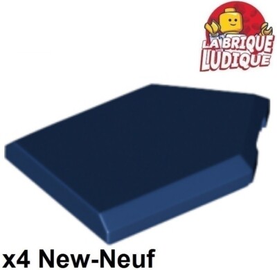 LEGO 4x Tile Plate Modified 2x3 Pentagonal Shield Blue Dark / Dark Blue ...