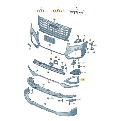 NEW GENUINE AUDI Q2 S LINE FRONT BUMPER LOWER GRILLE SURROUND TRIM LEFT ...