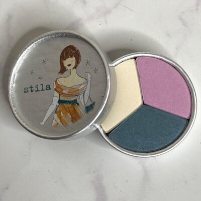 Vintage STILA Pressed Powder Eyeshadow Trio COOL 10.5g Shimmer | eBay