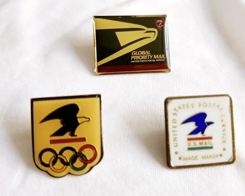 Lot of 3 Vintage USPS Stamp Lapel Pins US Postal Service Mixed Enamel ...