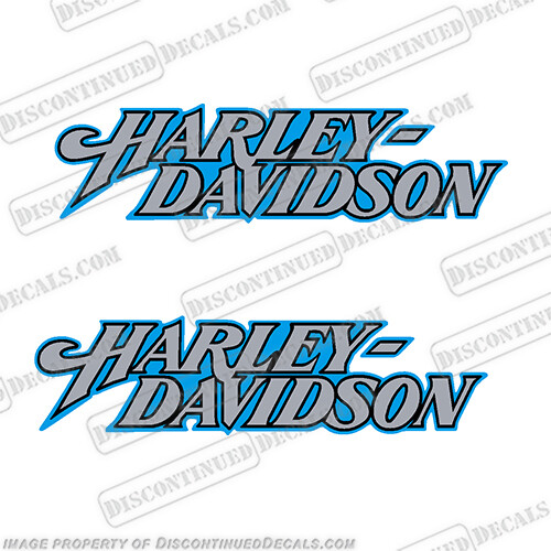 Fits Harley-Davidson Dyna Low Rider Super Glide Decals (Set of 2) BLUE ...