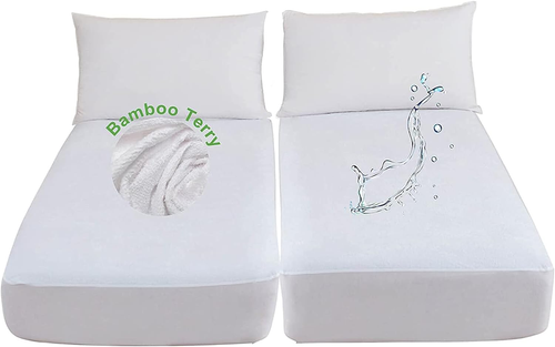 Waterproof Split King Mattress Protector for Adjustable Beds Noiseless ...