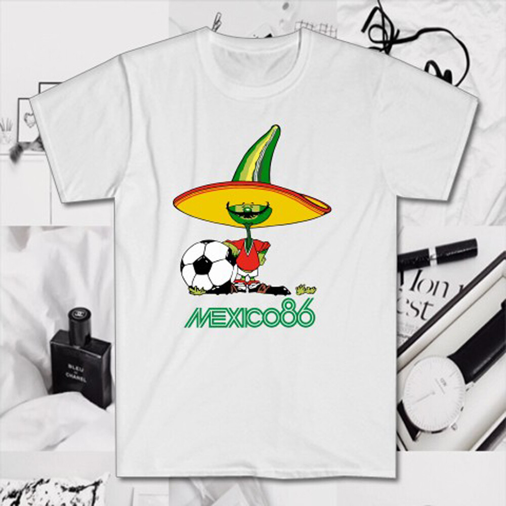 Mexico 86 Logo Mexico 86 T Shirt Football Mens Retro 1986 World Cup