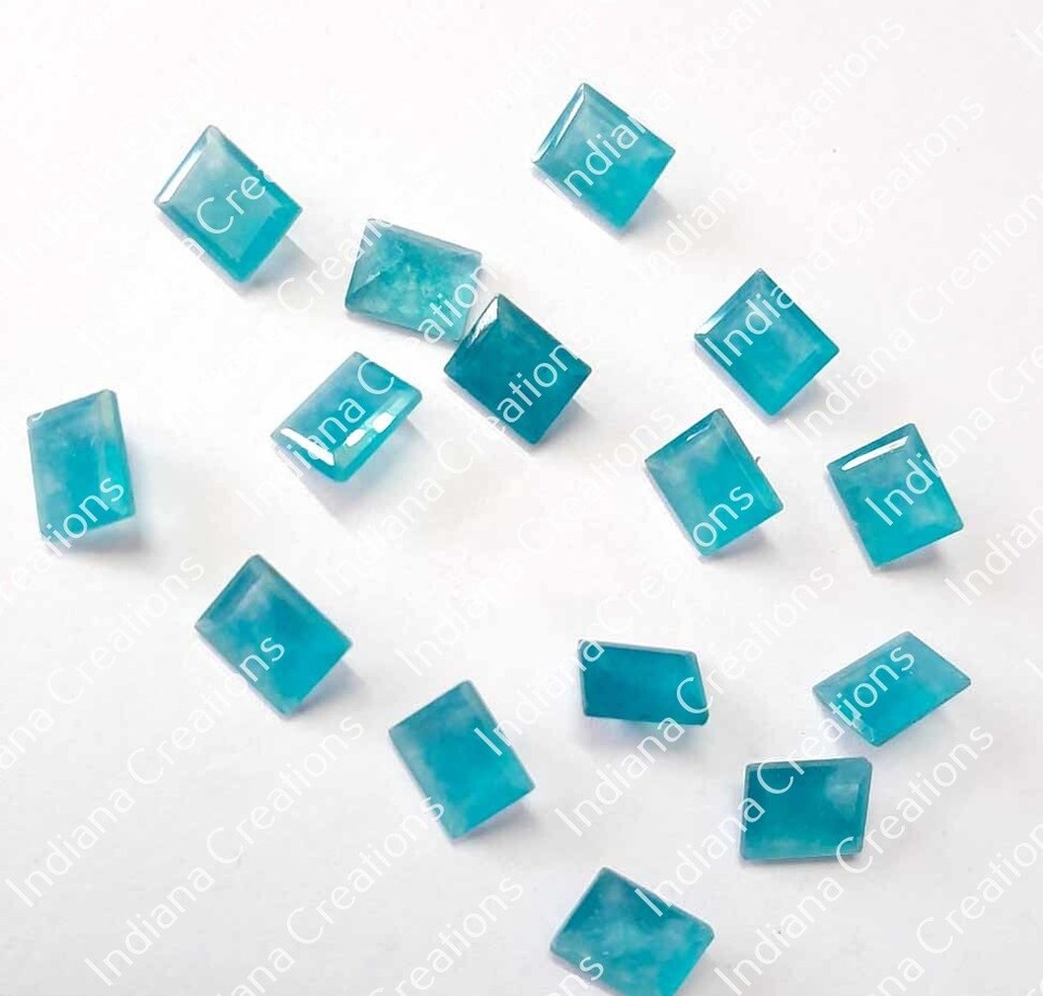 Octagon Faceted Cut Natural Green White Jade 6x8mm To 12x16mm Loose ...