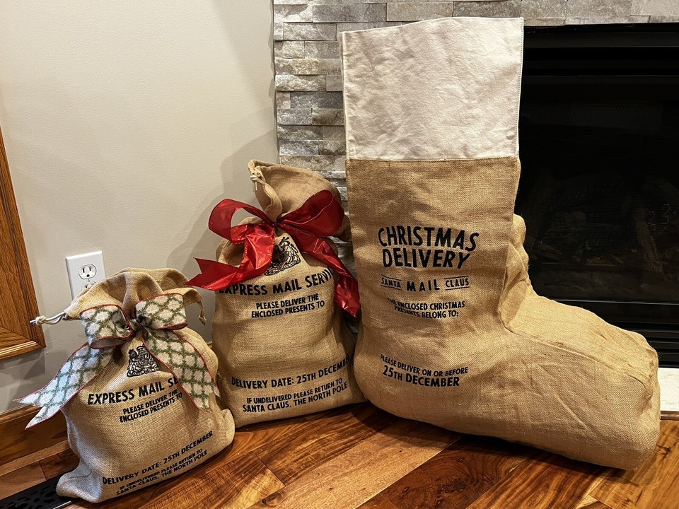 Harrow & Green Christmas Santa Burlap Sacks | eBay
