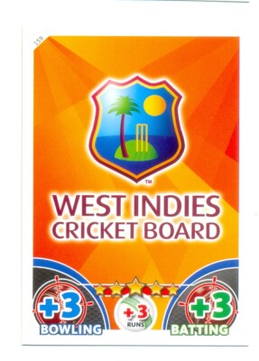 2015 Topps ICC Cricket Attax Card # 159 West Indies Cricket Board Logo ...
