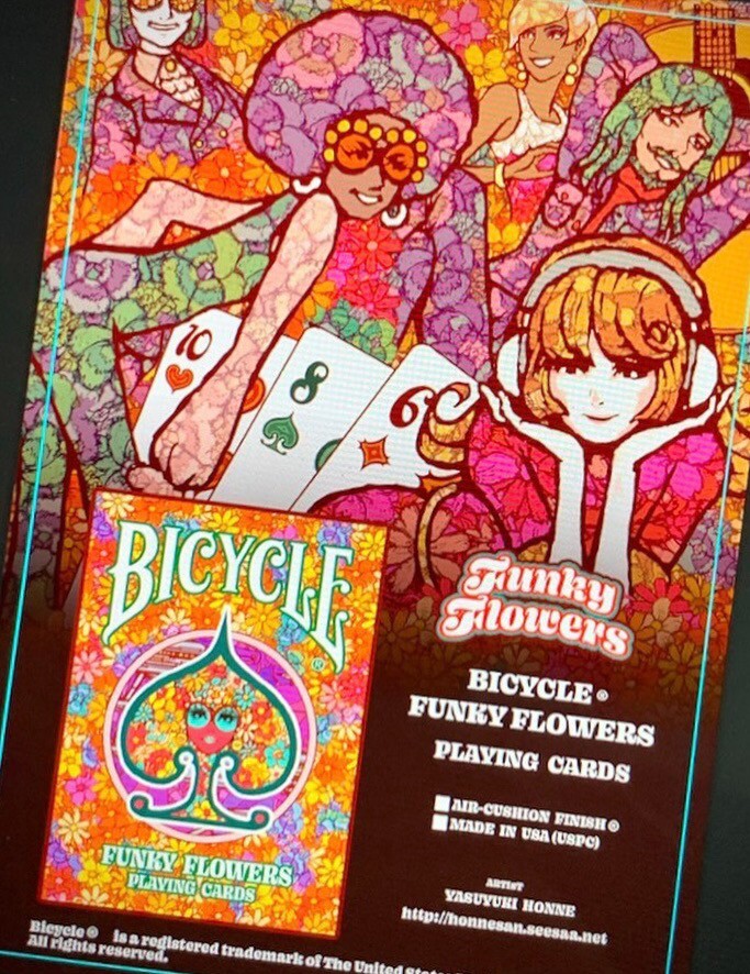 Bicycle Funky Flowers Playing Cards Deck designed by Yasuyuki Honne ...