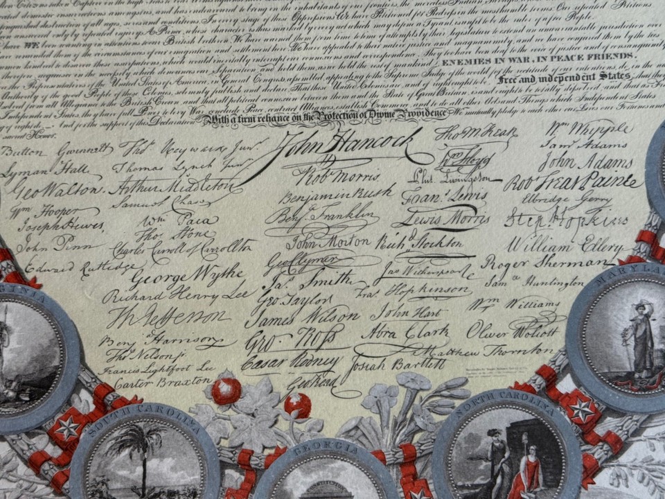 1976 Ltd Ed. reproduction of 1819 Binns copy of Declaration of ...