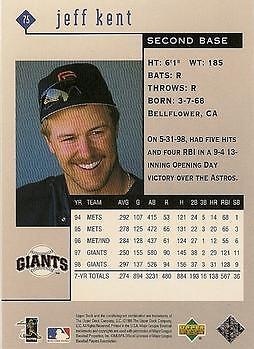 1999 Upper Deck Black Diamond #75 Jeff Kent San Francisco Giants Baseball Card | eBay