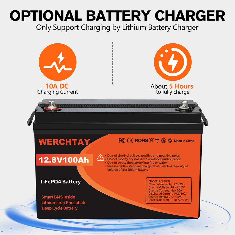 12V 100Ah 200Ah 300Ah LiFePO4 Lithium Battery for RV Off-grid Trolling ...