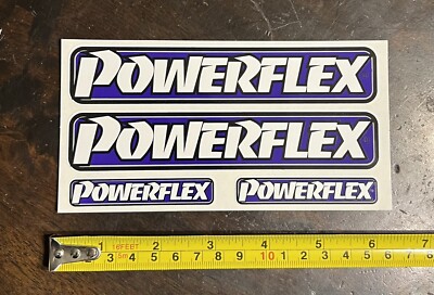 4pcs POWERFLEX PARTS Stickers Decals drags offroad hotrods vintage ...