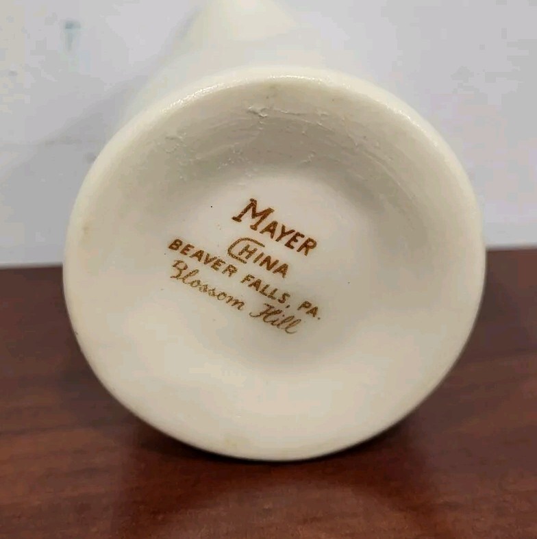 MAYER CHINA Small Creamer 3.25" BLOSSOM HILL Pattern 1950's? Restaurant ...