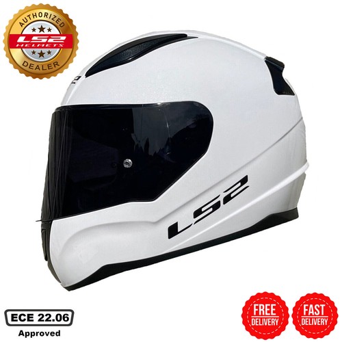 LS2 FF353 RAPID FULL FACE ACU MOTORCYCLE CRASH HELMET WHITE + DARK ...