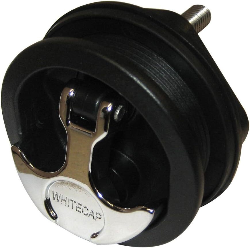 Whitecap Marine Boat 3-inch T-Handle Latch Non Locking Chrome/Black ...