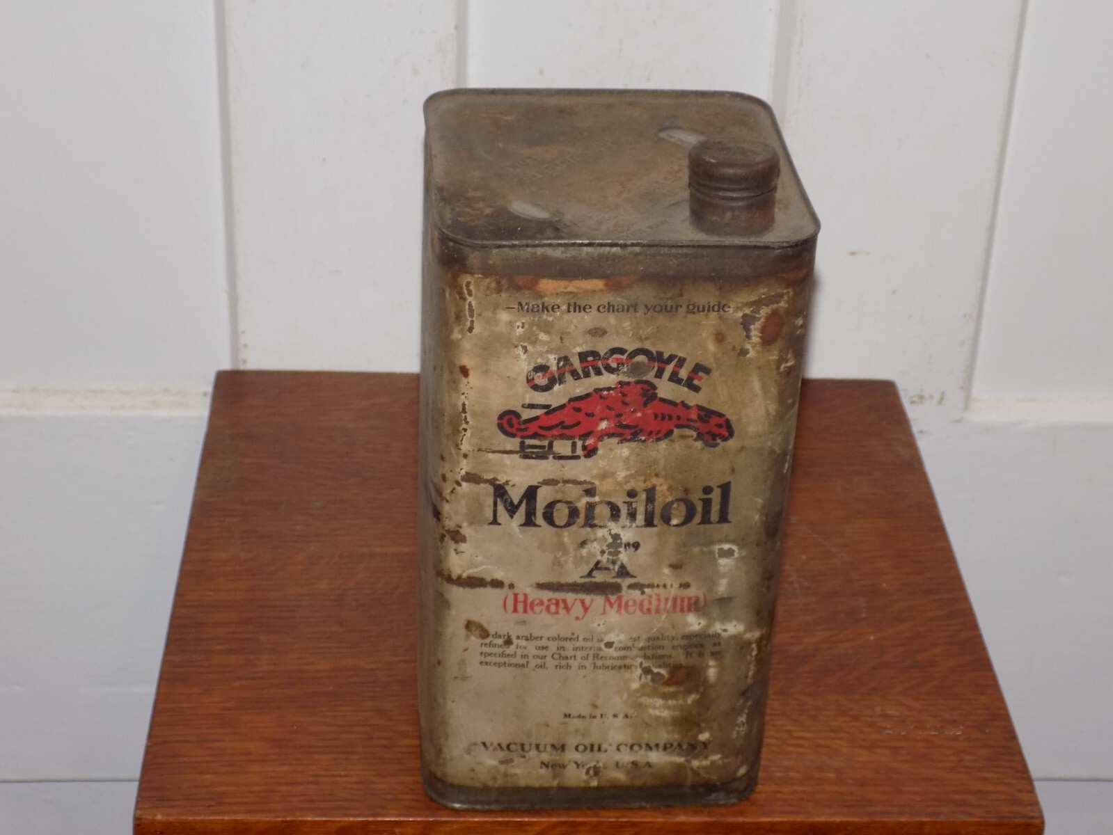 Vintage Gargoyle Mobiloil A Heavy Medium Oil One Gallon Empty Can | eBay