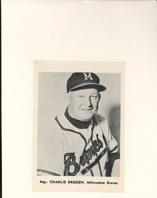Pre 1966 Milwaukee Braves Team Issue Photo Charlie Dressen | eBay