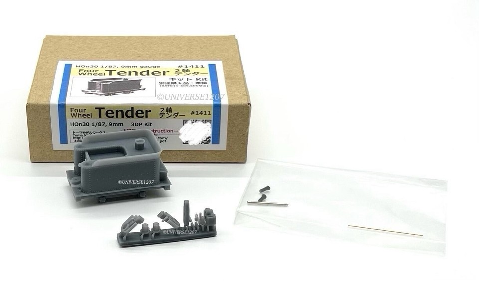 HOn30/HOe/HOn2-1/2 TMW 4-Wheel Tender Kit For 0-4-0 H.K. Porter Steam ...