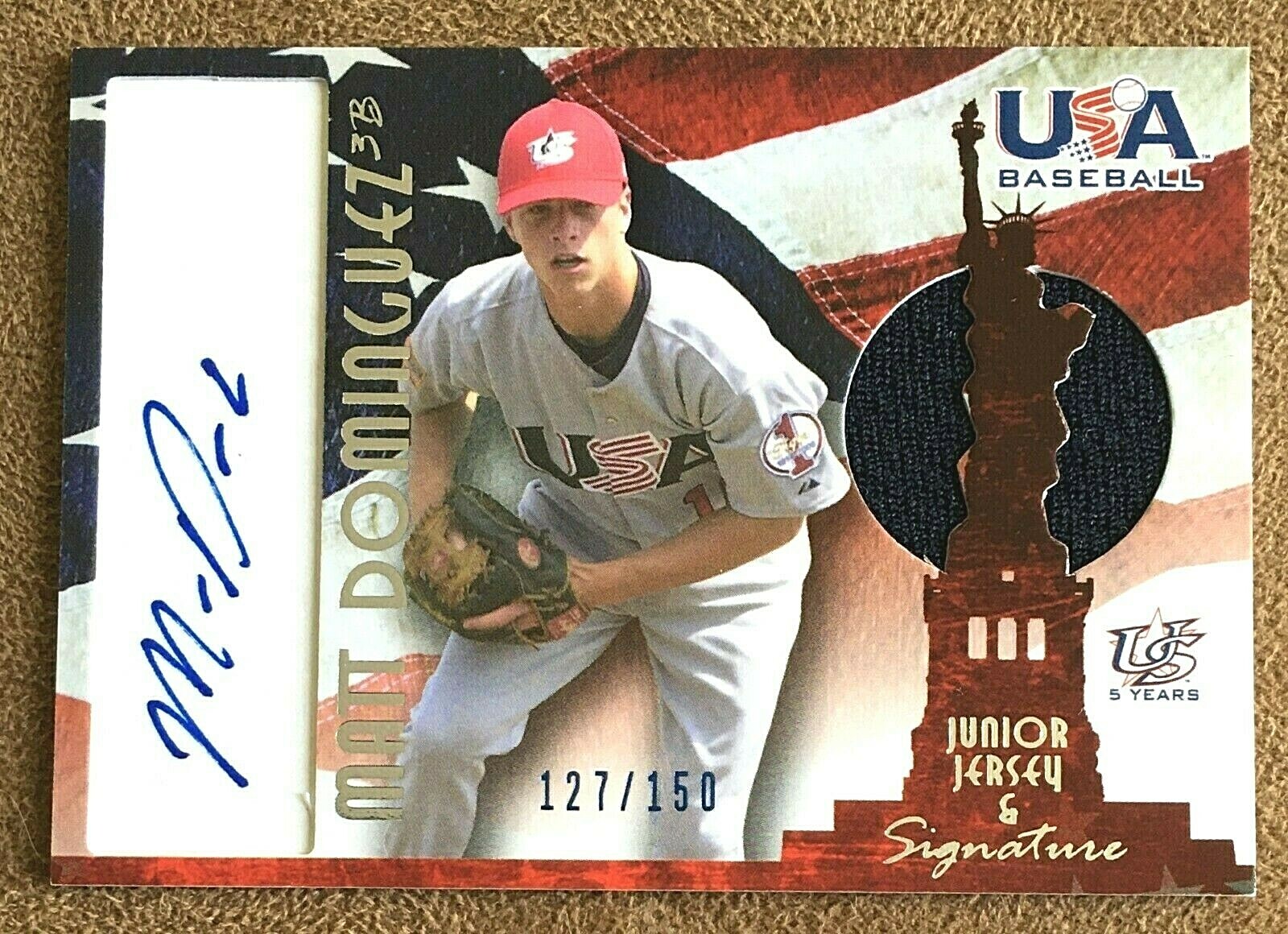 Matt Dominguez 2007 USA Baseball Autograph Blue Ink Junior Jersey #AJ ...