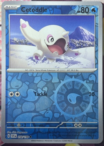 Pokemon TCG - Cetoddle Reverse Holo - 058/198 - Scarlet & Violet Base ...