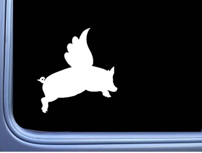 When Pig's Fly pig sticker OS 372 vinyl 6" Decal Sticker piglet | eBay