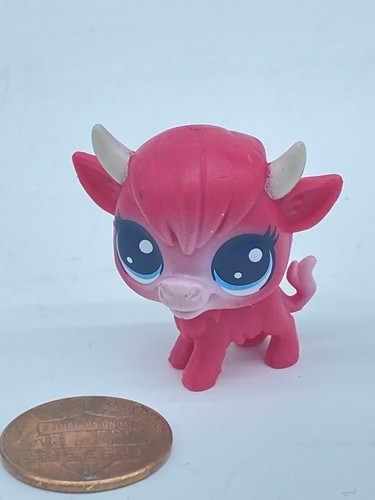 👀 Littlest Pet Shop #3-94 mini Bull Red Fausto Bullmer Blue eyes LPS ...