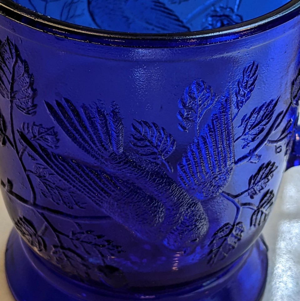Mosser Glass Robin in Tree Cobalt Blue Child's Mug Cup After Bryce ...