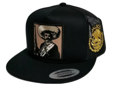 EMILIANO ZAPATA JALISCO HAT BLACK MESH TRUCKER SNAP BACK ADJUST NEW ...