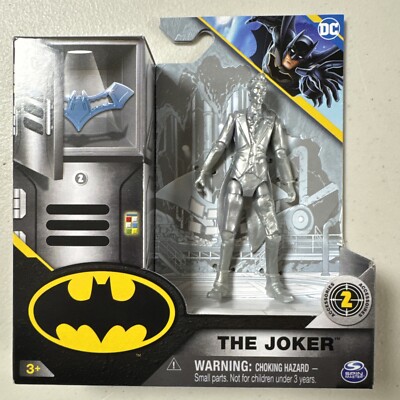 The Joker (Rare - Silver) Sealed 4" series figure - DC Batman series ...
