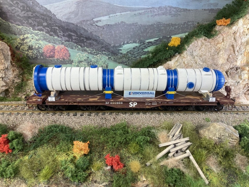 46' Pressure Vessel Railcar/Flatcar Load (1:87th - H.O. Scale) | eBay